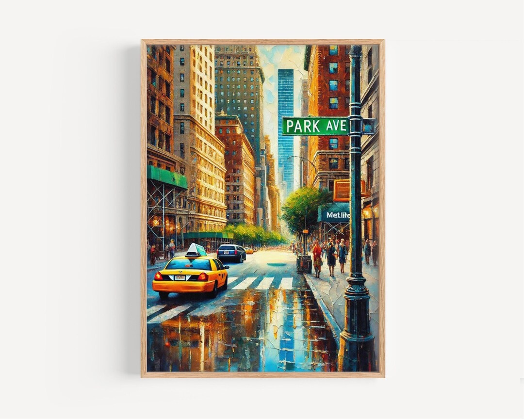 Park Ave Wall Art, Park Avenue Print, Manhattan Art, New York Gift ...