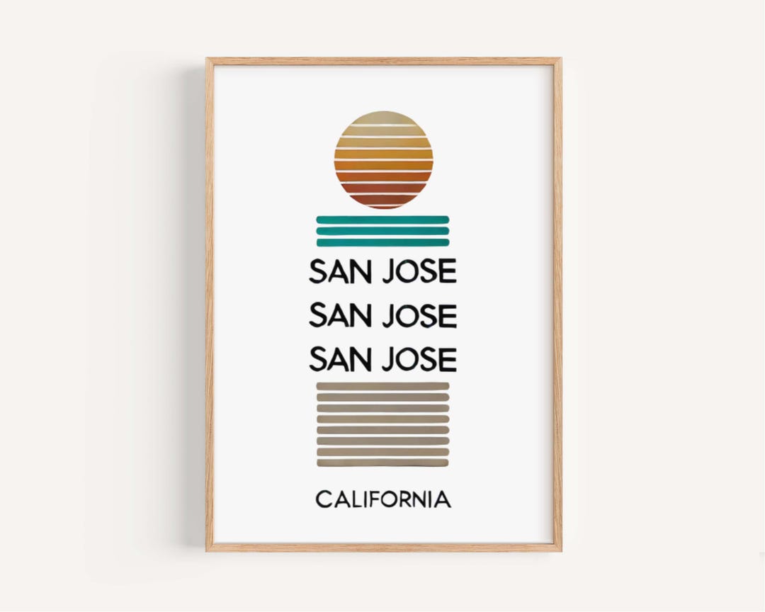 San Jose Wall Art, San Jose Print, California Art, California Gift ...
