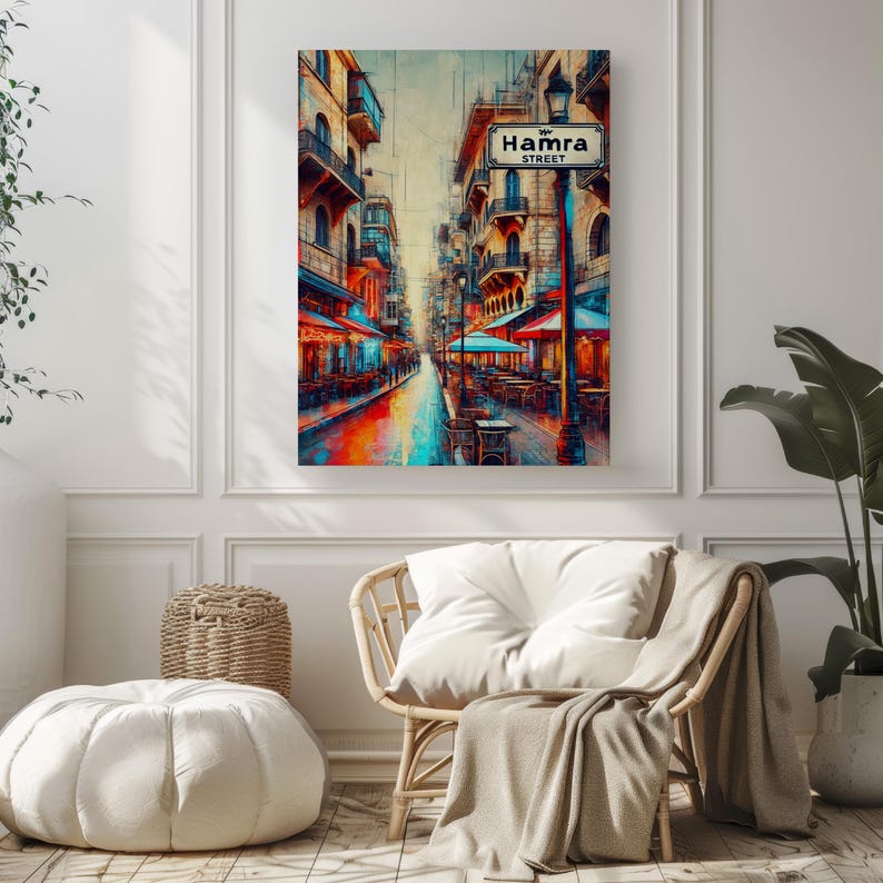 Hamra Street Art Print: Beirut, Lebanon Travel Poster - Etsy
