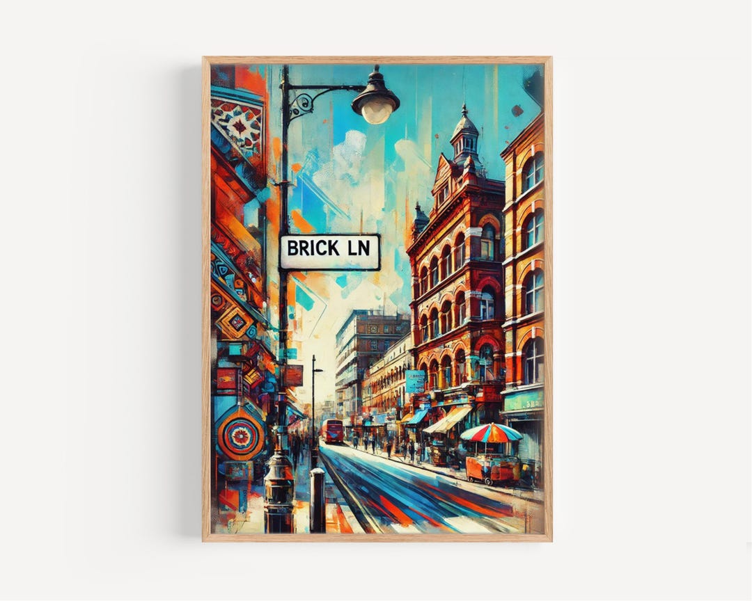 Brick Ln Wall Art, Brick Lane Print, London Art, London Gift, Travel ...