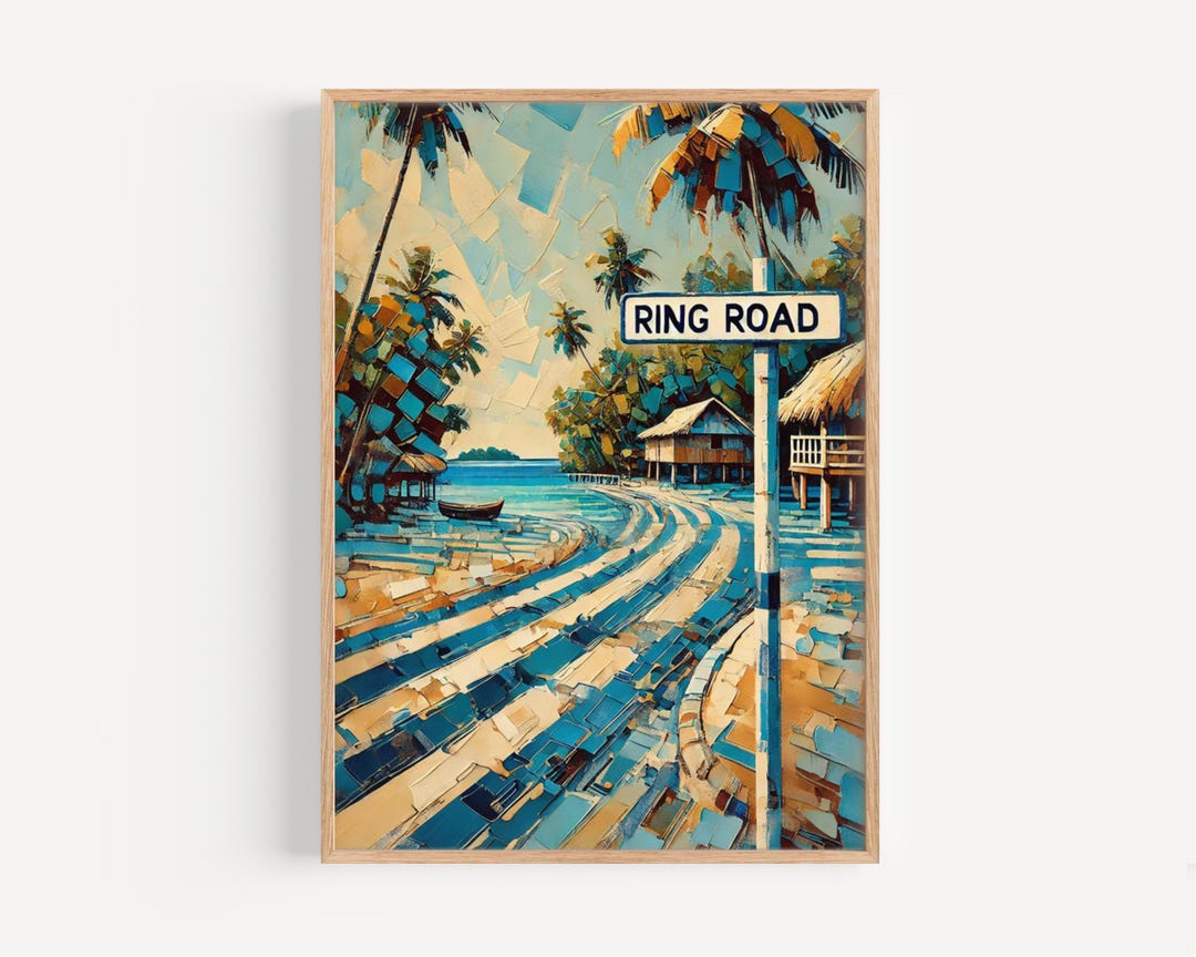 Kolonia Micronesia Coastal Road Print: Tropical Island Wall Art - Etsy