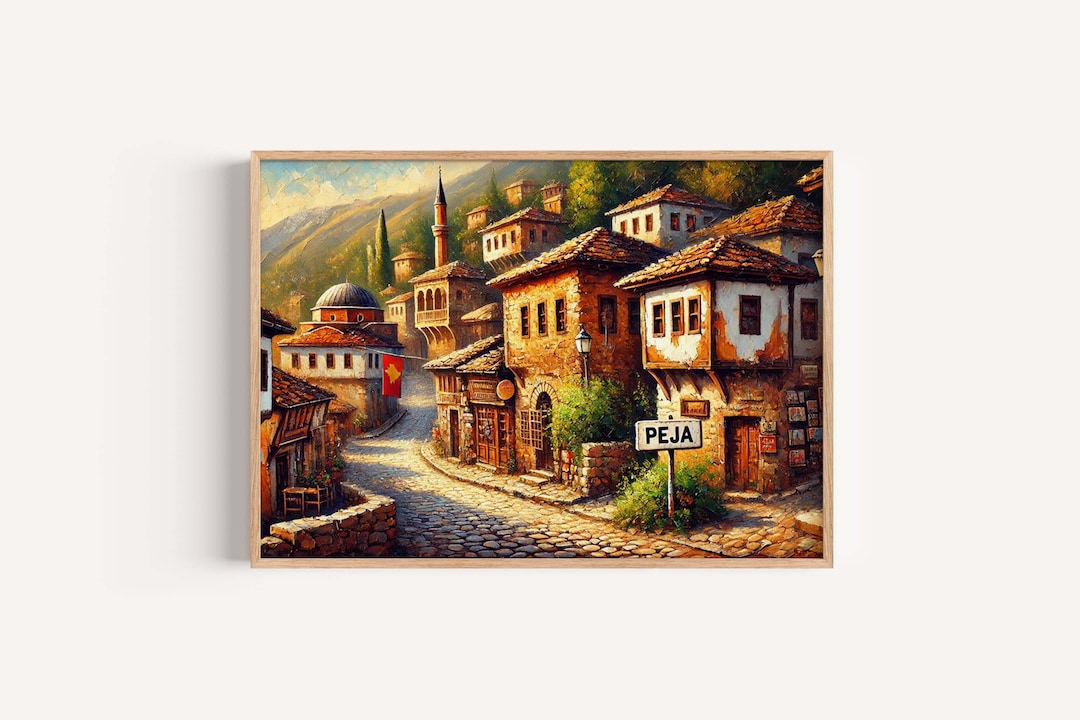 Peja Kosovo Travel Poster: Balkan Home Decor, Rugova Gorge Art - Etsy
