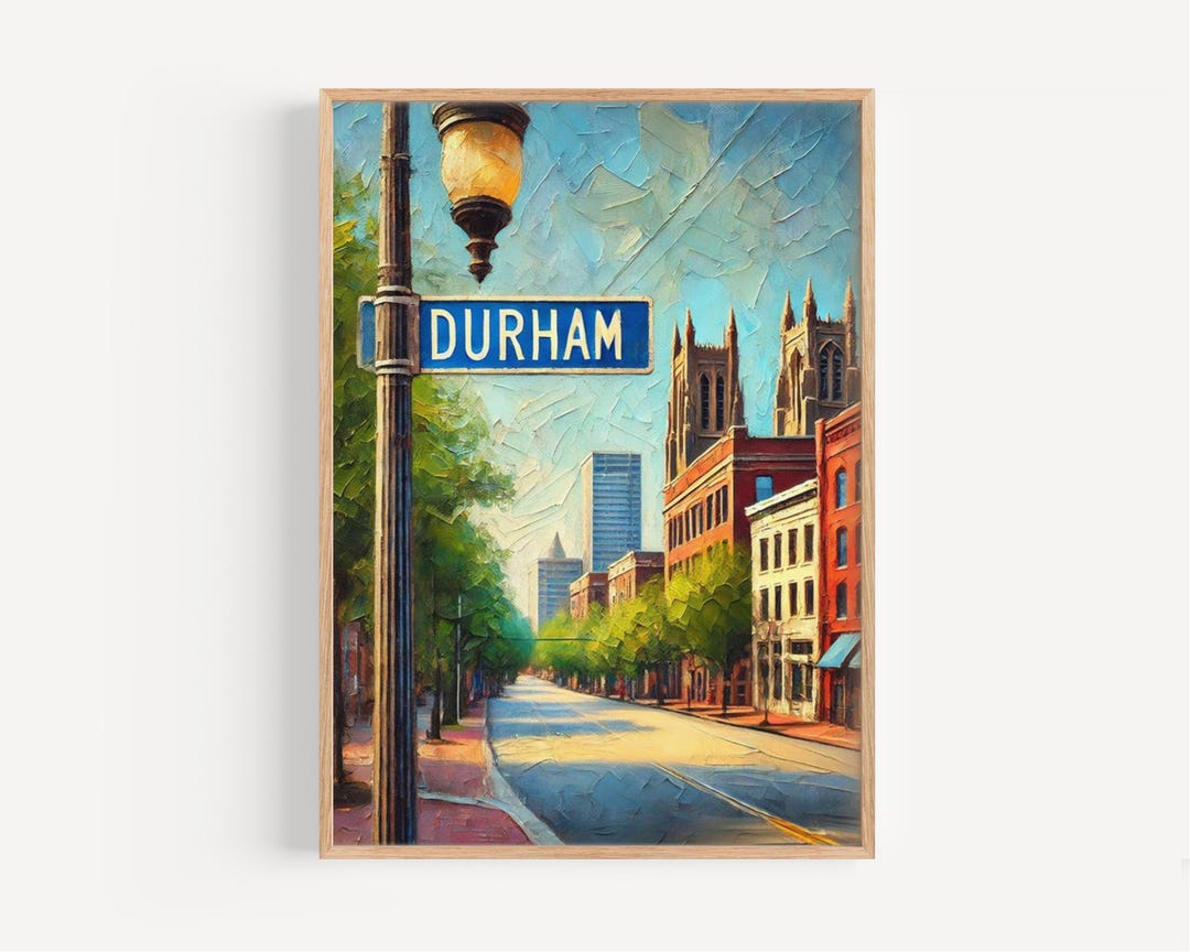 Durham Wall Art, Durham Print, North Carolina Art, North Carolina Gift ...