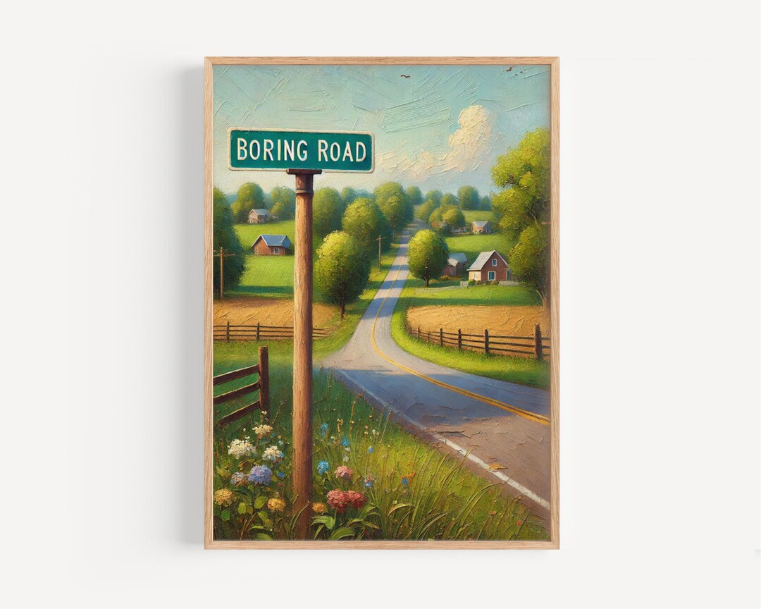 Decatur Georgia Print: Boring Road Street Sign Art - Modern Travel ...