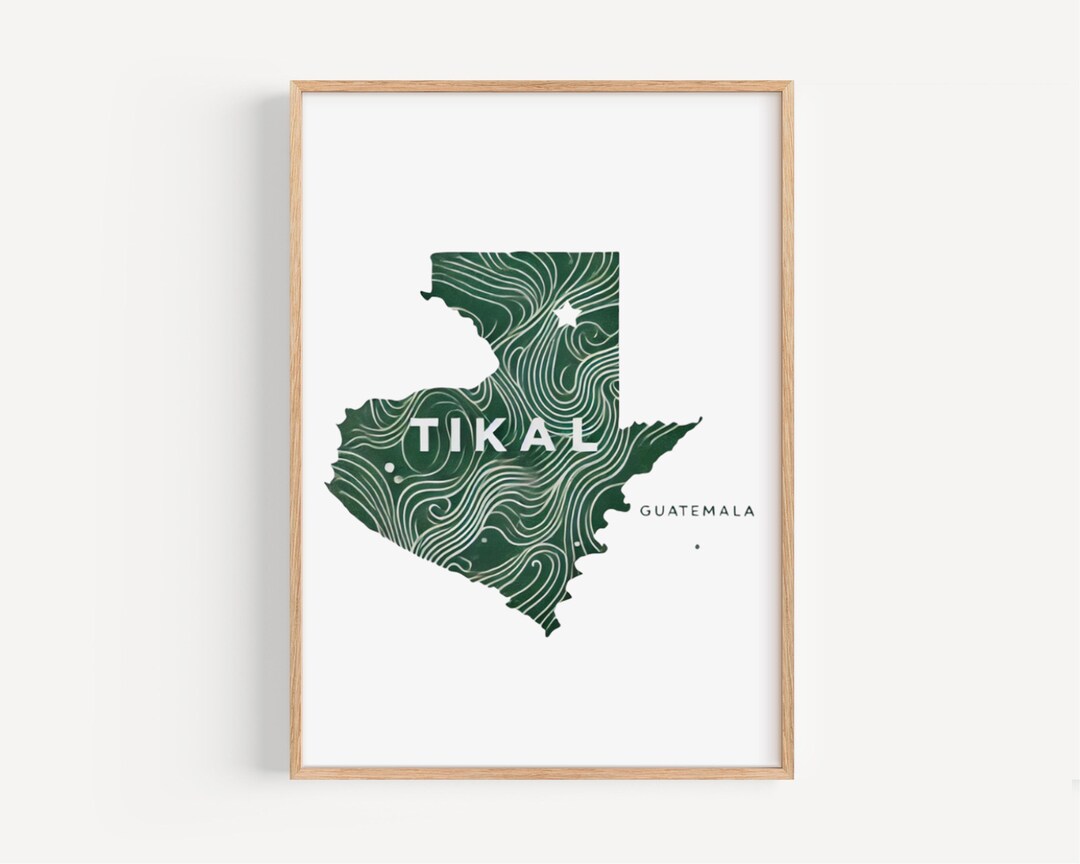 Tikal Wall Art, Tikal Print, Guatemala Art, Guatemala Gift, Travel ...