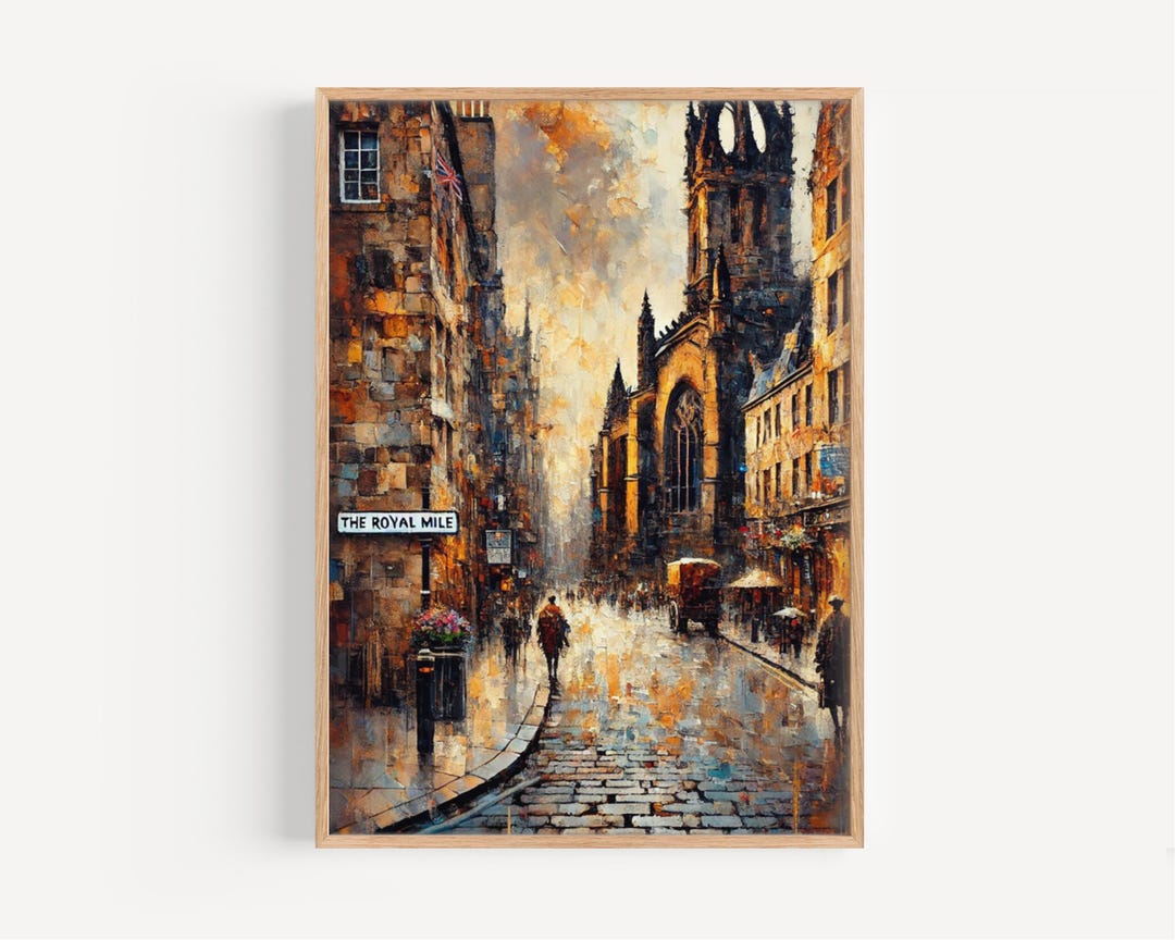 Edinburgh Royal Mile Art Print: Scotland Travel Poster - Etsy