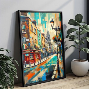 Dublin Street Art Print: Vibrant Ireland Travel Poster - Etsy
