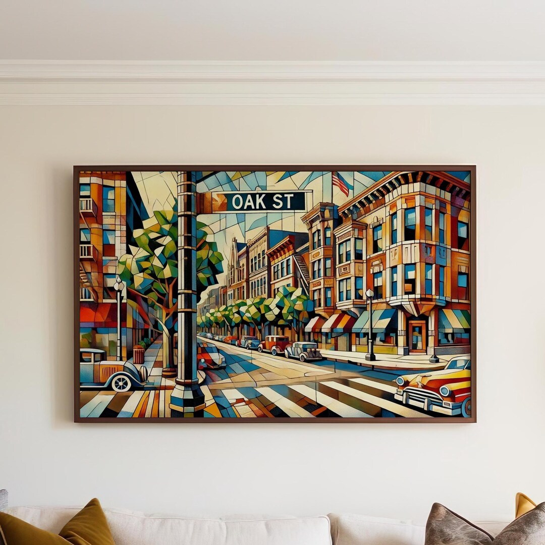 Oak Street, Chicago Art Print: Urban Travel Poster - Etsy