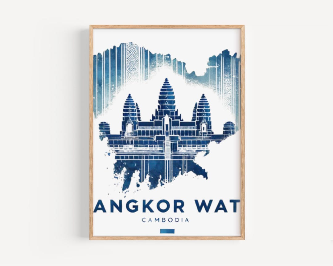 Angkor Wat Wall Art, Angkor Wat Print, Cambodia Art, Cambodia Gift ...