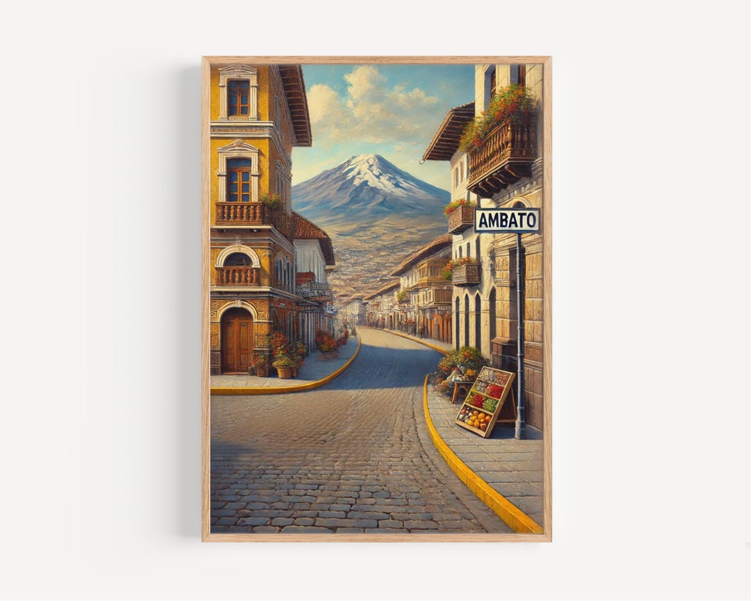 Ambato Wall Art, Ambato Print, Ecuador Art, Ecuador Gift, Travel Print, Travel Poster ...