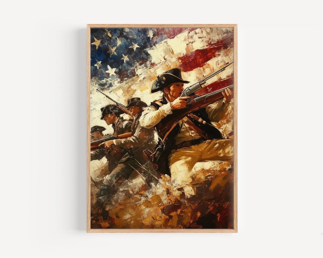 American War Abstract USA Wall Art Patriotic United States Independence ...