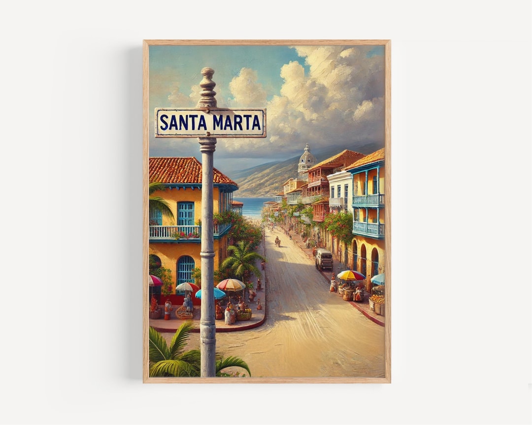 Santa Marta Wall Art, Santa Marta Print, Colombia Art, Colombia Gift ...