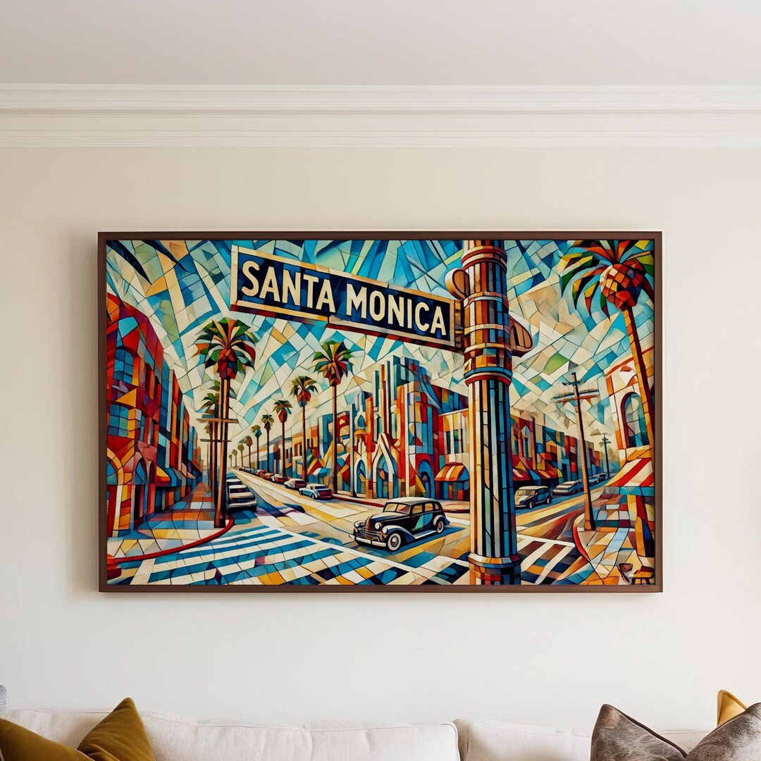 Santa Monica Art Print: Los Angeles Travel Poster, California Gift - Etsy