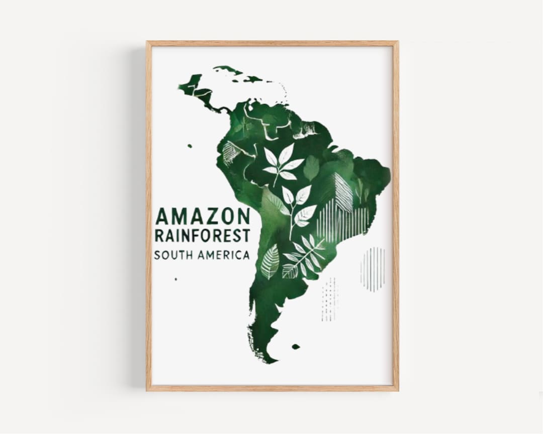 Amazon Rainforest Wall Art, Amazon Rainforest Print, South America Art ...