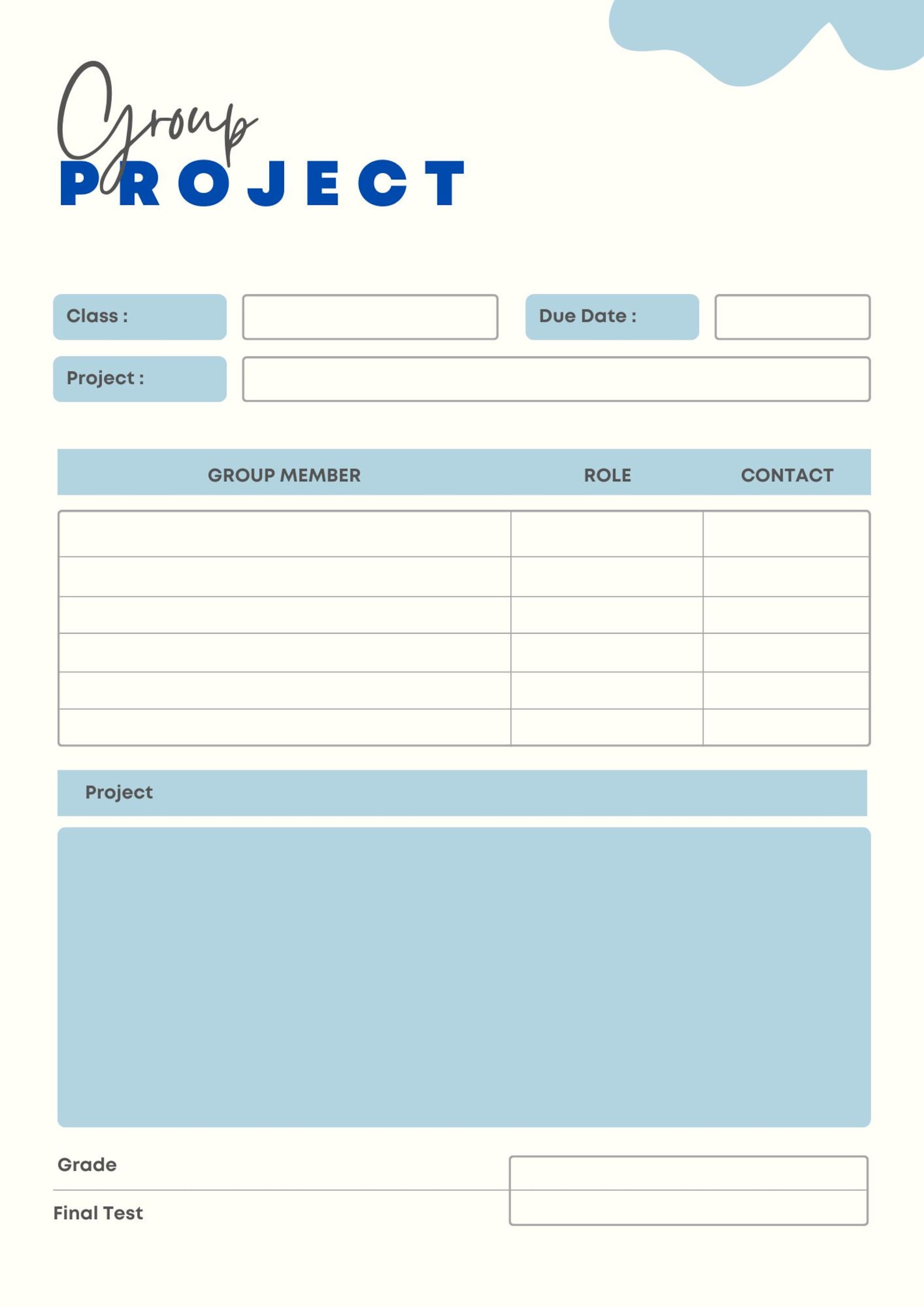 Student Schedule & Project Planner Printable | Elegant Class Organizer ...