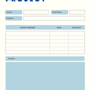 Student Schedule & Project Planner Printable | Elegant Class Organizer ...