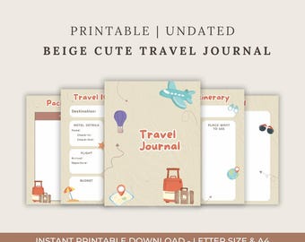 Travel Planner Printable PDF | Trip Budget, Packing List & Itinerary ...
