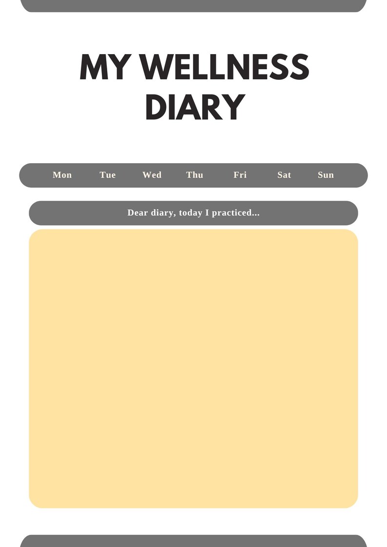 Printable Wellness & Yoga Planner: Self-care Routine Tracker (PDF) - Etsy