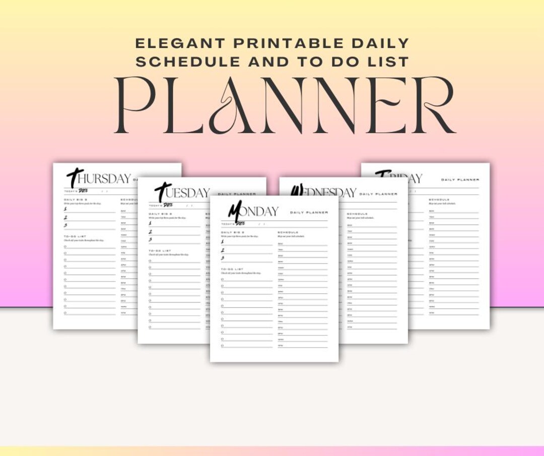 Printable Daily Planner: Elegant Productivity Journal (A4 PDF) - Etsy
