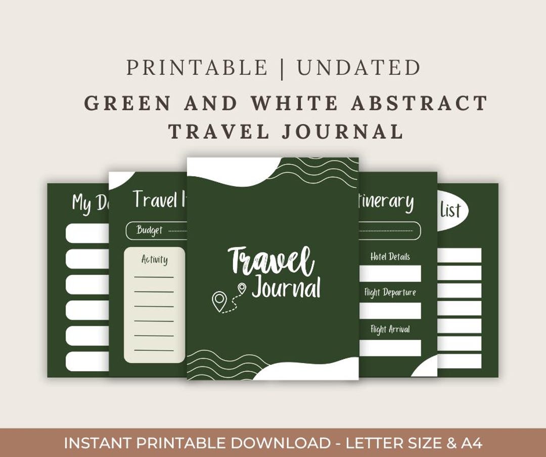 Travel Printable Planner | Trip Organizer PDF | Packing List, Itinerary ...