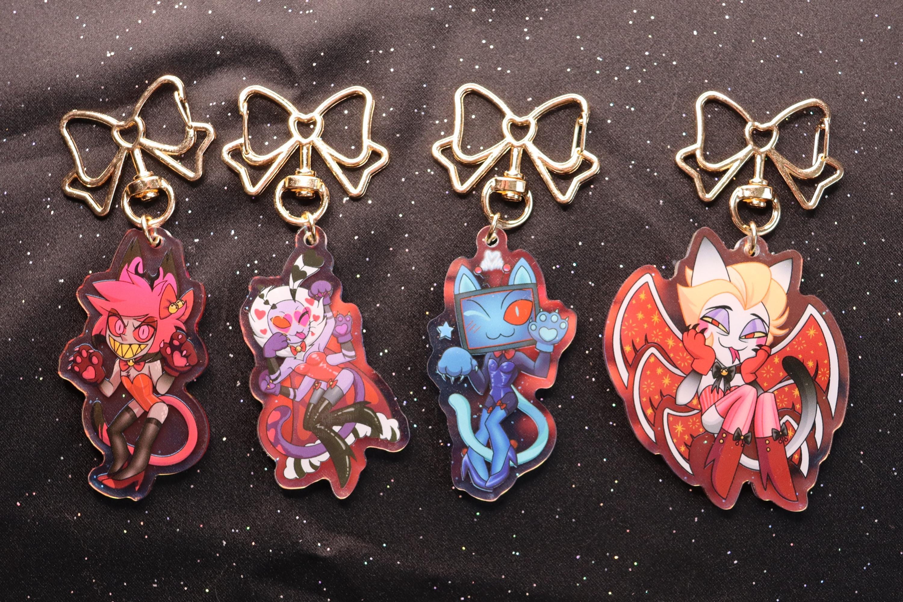Hazbin Hotel Sexy Catboy Acrylic Charms Alastor Lucifer Vox Valentino ...