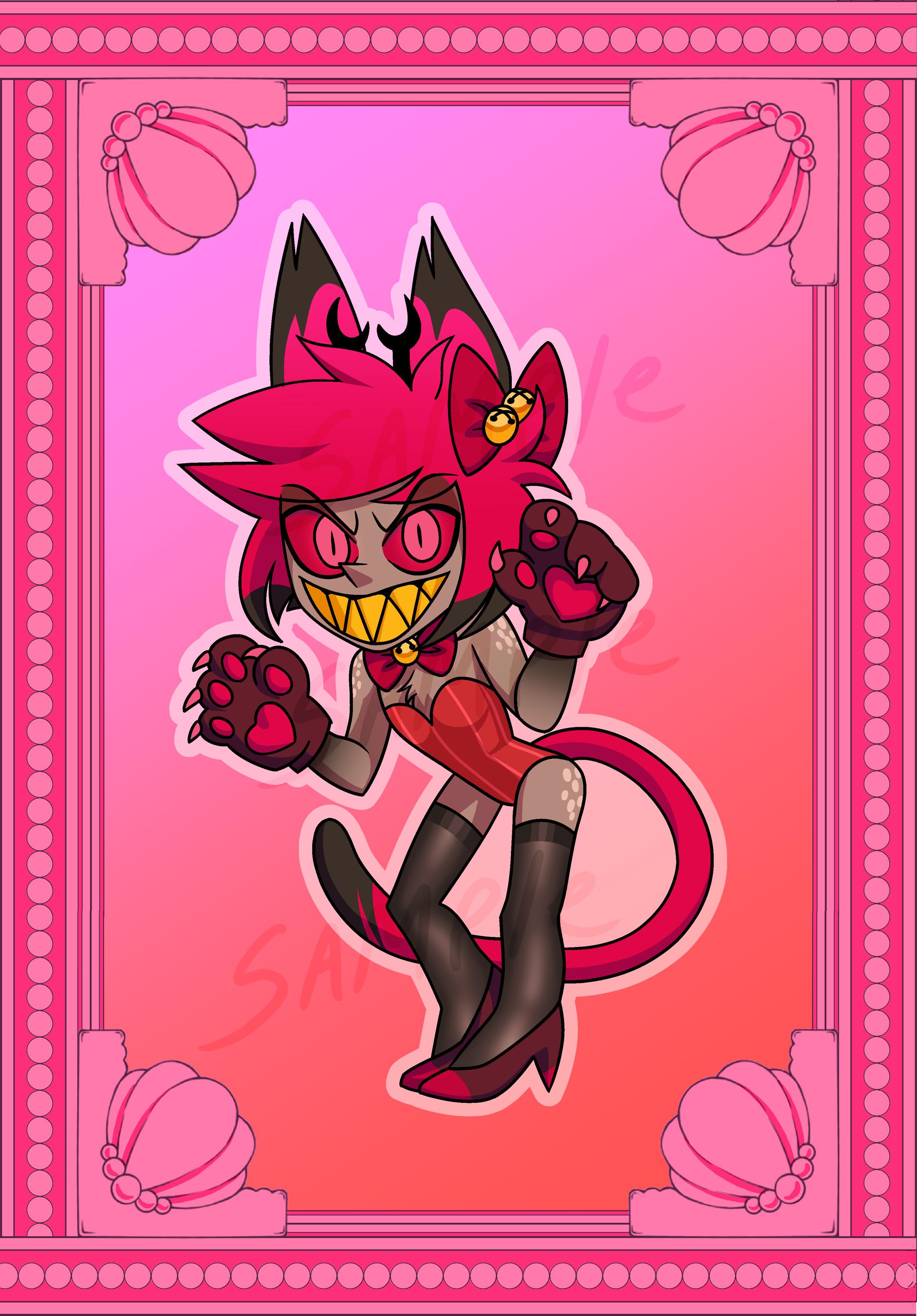 Hazbin Hotel Sexy Catboy Acrylic Charms Alastor Lucifer Vox Valentino - Etsy