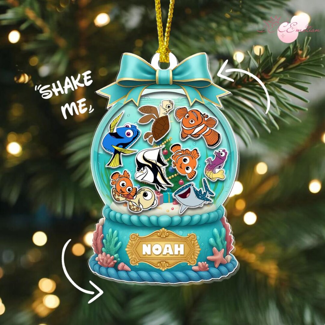 Personalized Finding Nemo Disney Christmas Shaker Ornaments, Marlin ...