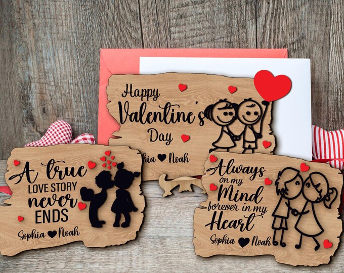 Valentines Day Sign Laser Cut SVG, Couple Laser Cut File, Valentines ...