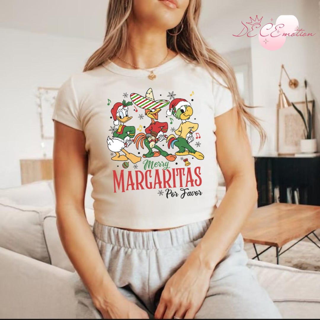 The Three Caballeros Santa Hat Disney Christmas Shirt, Merry Margaritas ...