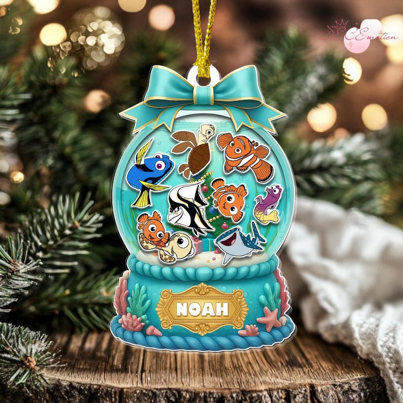 Personalized Finding Nemo Disney Christmas Shaker Ornaments, Marlin ...
