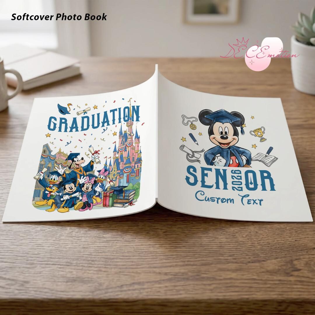 Personalized Disney Graduation Autograph Book, All Characters Mickey ...
