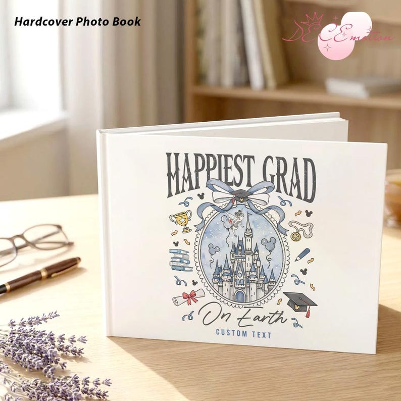 Personalized Coquette Bow Castle Disney Graduation Autograph Book ...