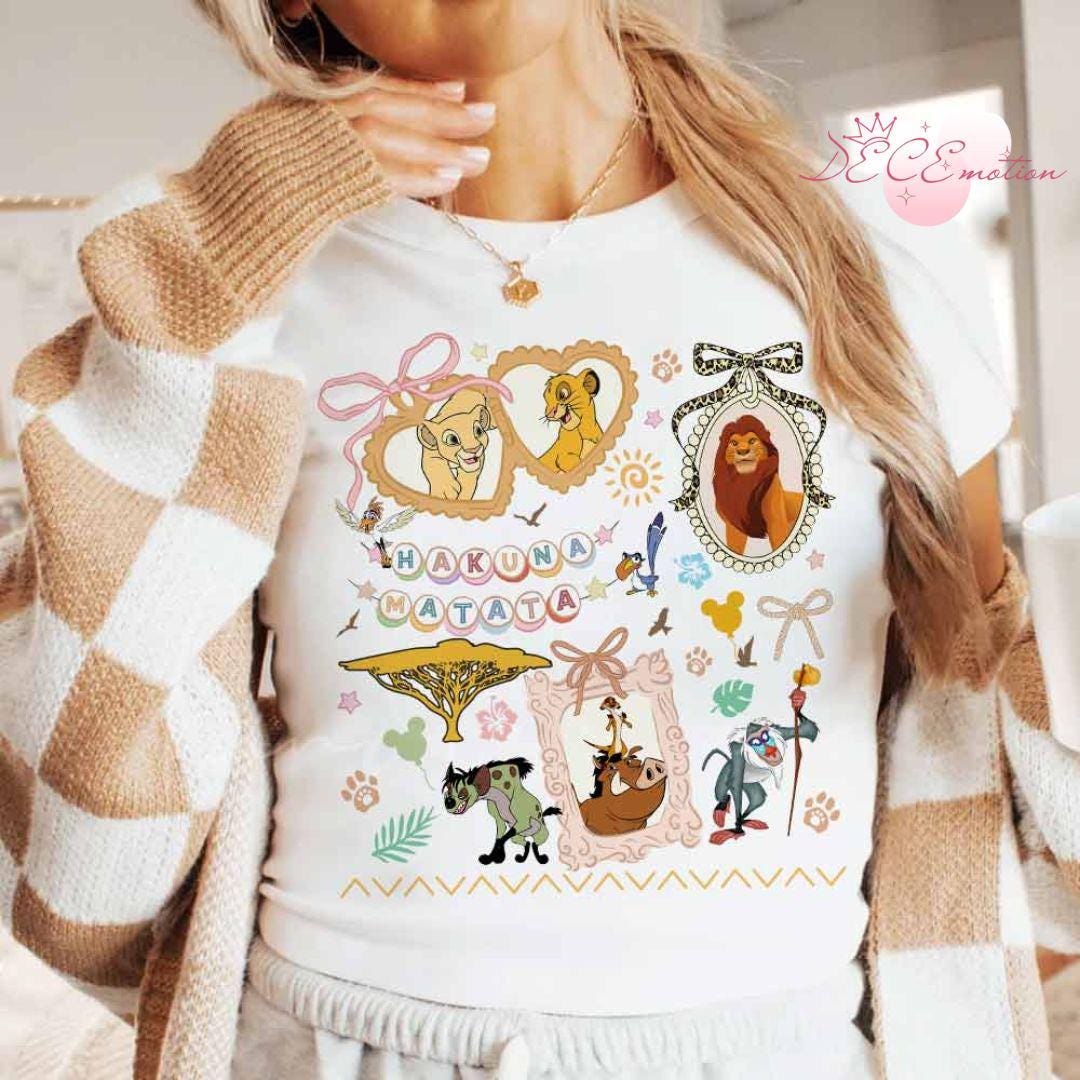 Coquette Bows Hakuna Matata Disney the Lion King Baby Tee Crop Top ...