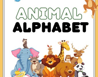 Animal Alphabet Tracing and Coloring Book - Etsy