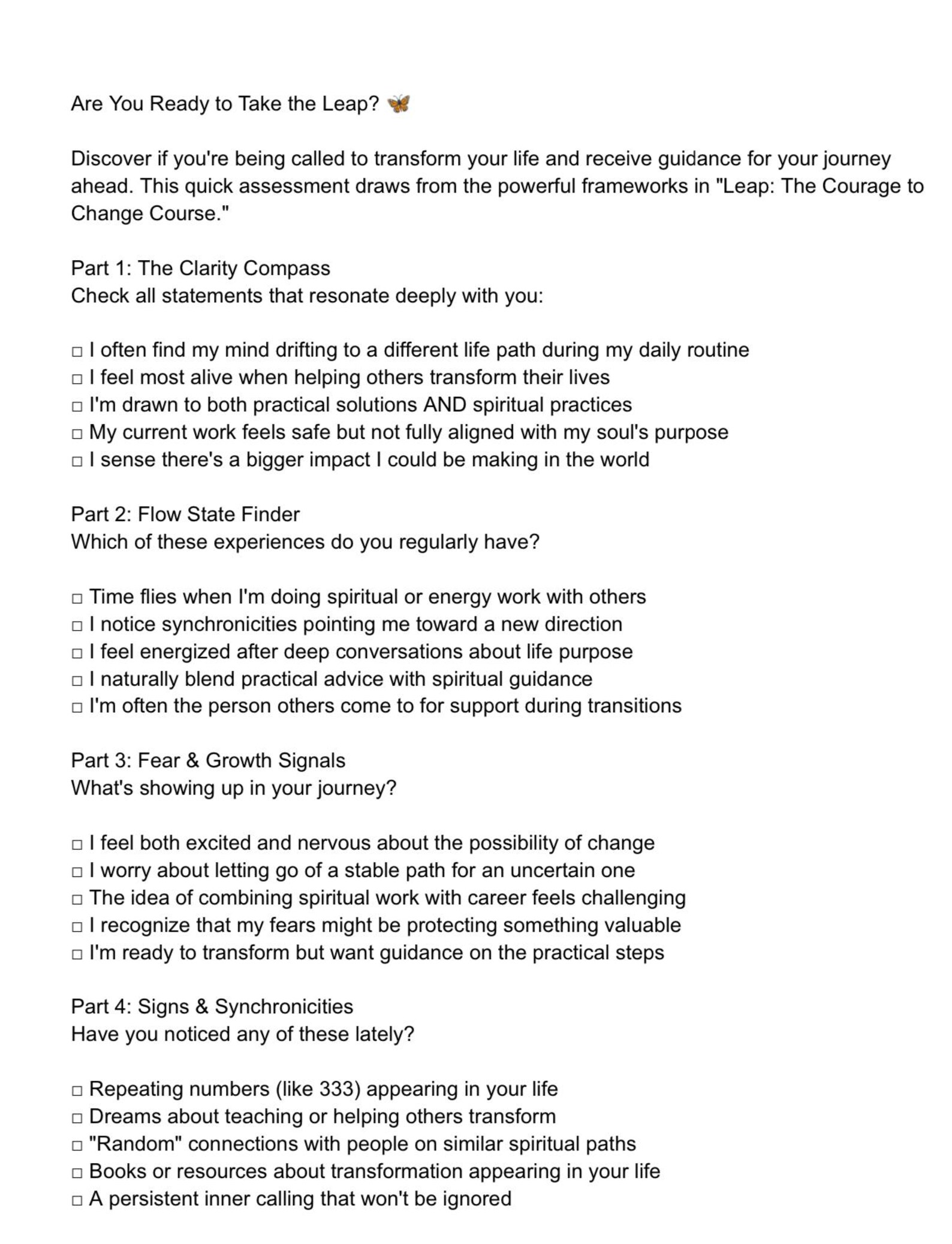 Leap: the Courage to Change Course - Etsy