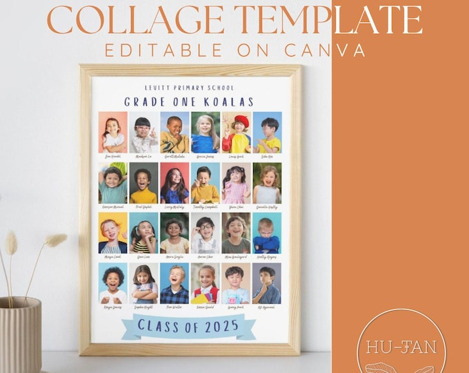 School/class Photo Collage Template LANDSCAPE [CANVA] - Etsy Canada