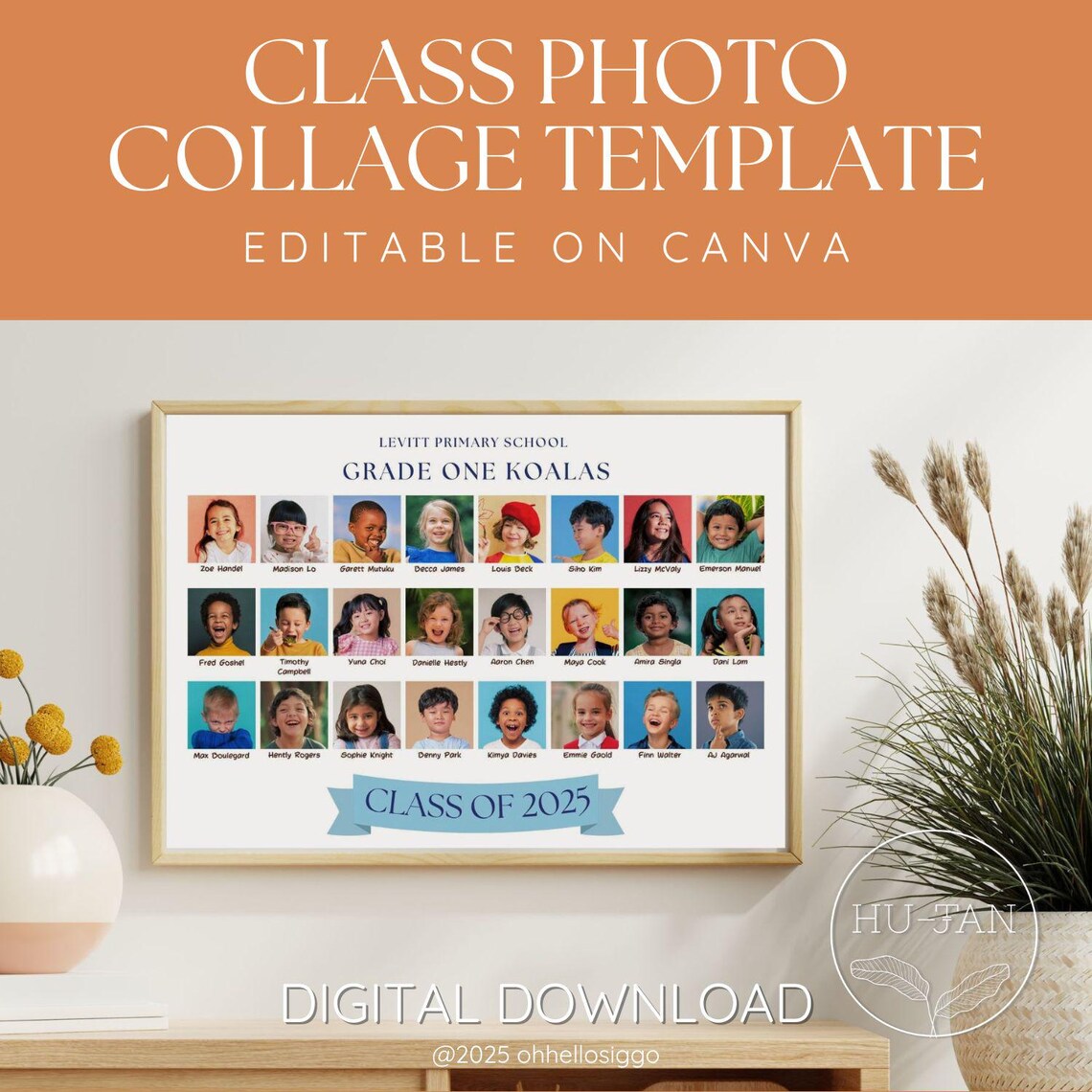 School/class Photo Collage Template LANDSCAPE [CANVA] - Etsy Canada