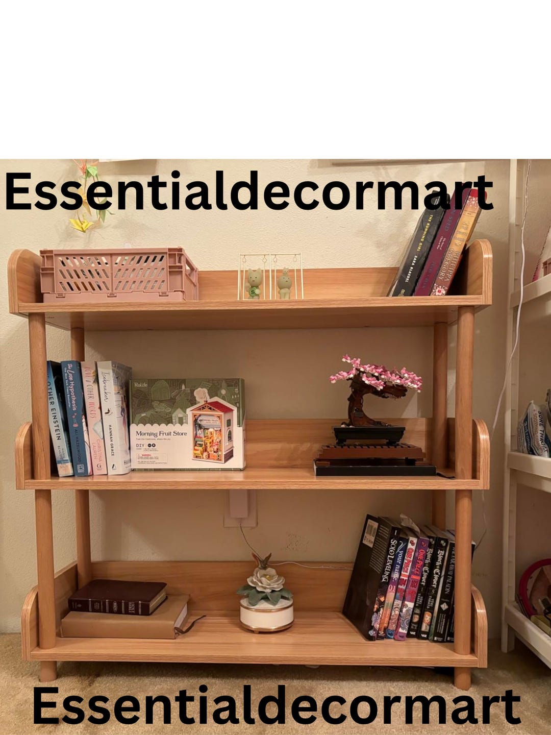 Wooden Book Stand | Library Book Stand | Display Stand | Bamboo Shelf ...