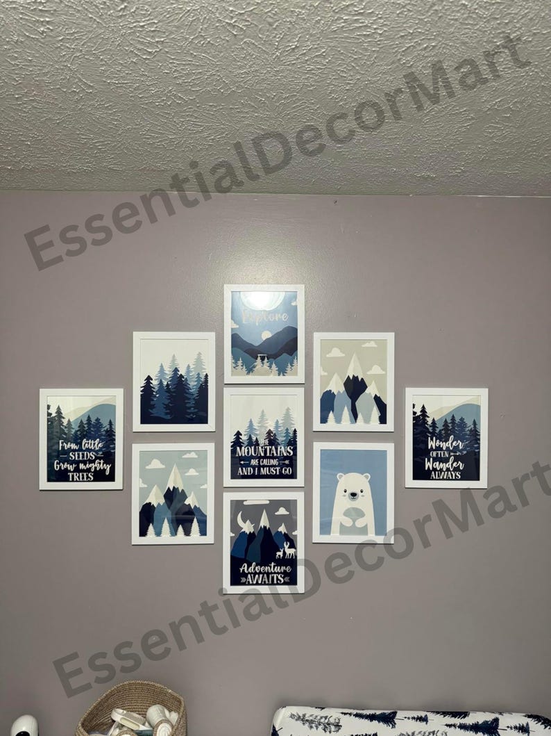 Rustic Gallery Wall Frame Set | Composite Wood, HD Plexiglass | 4x6 or ...