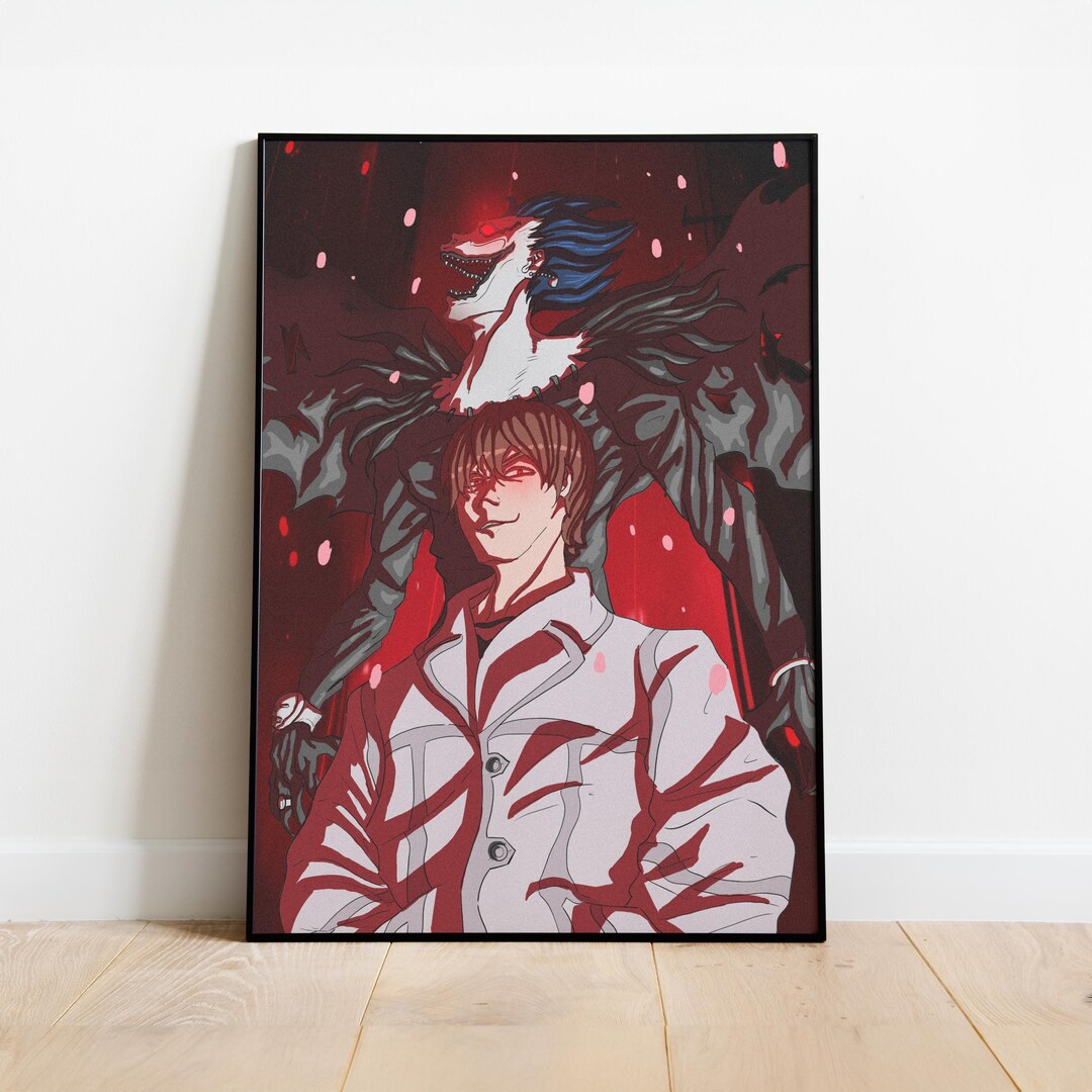 DEATH NOTE Poster, Ryuk, Light Yagami, Anime Wall Art, Home Decor ...