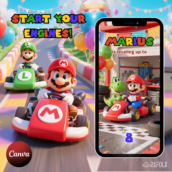 Mario Race Car Game - Etsy