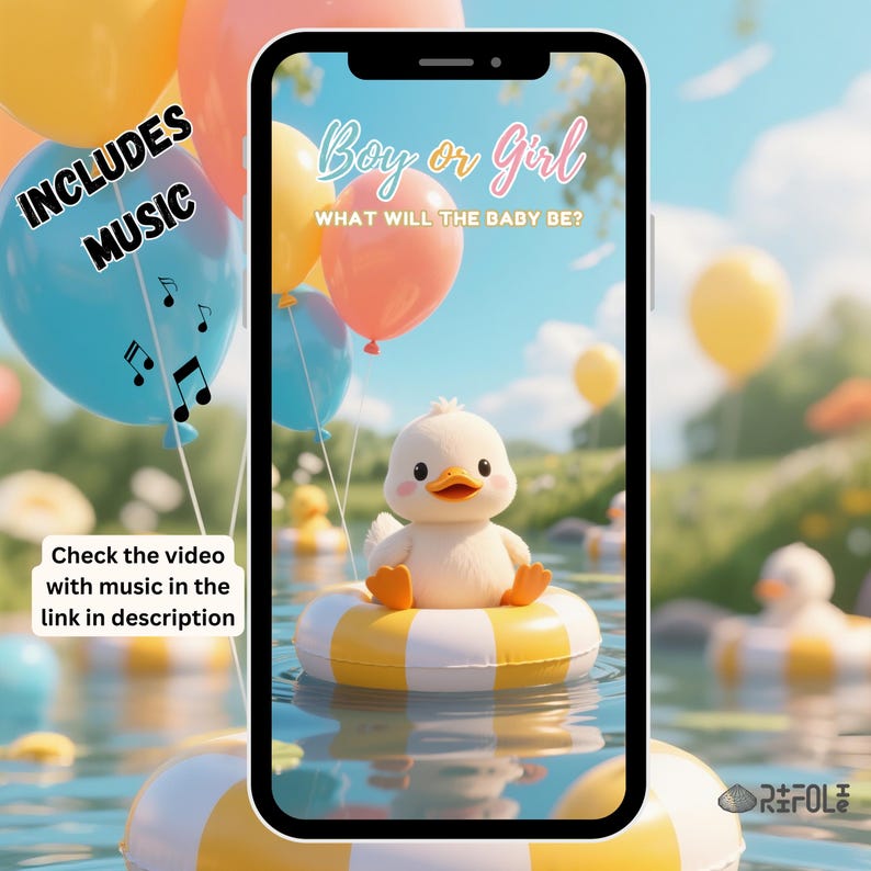 Little Yellow Duck Gender Reveal Announcement Baby Shower Video ...