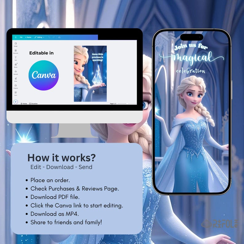 Royal Princess Birthday Video Invitation, Animated Magical Princess ...