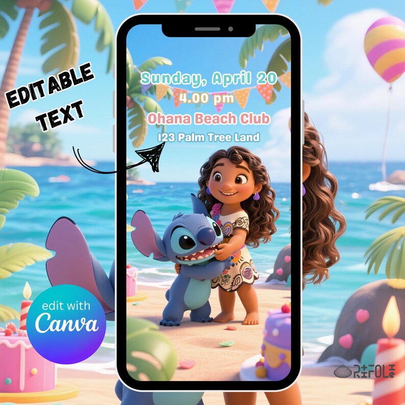 Lilo and Stitch Invitation Lilo Stitch Birthday Video Invitation Lilo ...