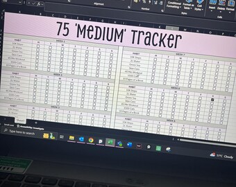 75 Medium Challenge Printable Tracker - Goal Setting and Progress ...
