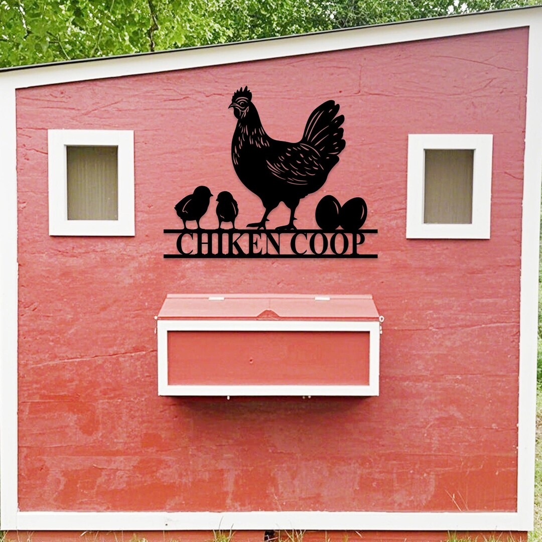 Custom Chicken Farm Metal Sign, Chicken Coop Sign, Personalized Chicken ...
