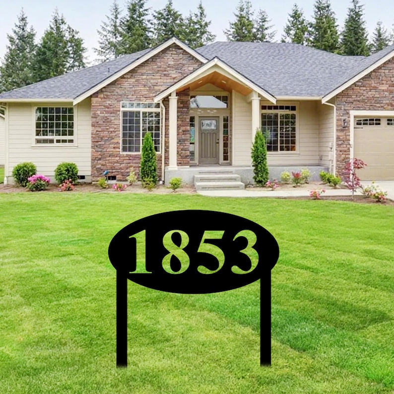Custom House Numbers for Yard,lawn Address Sign,personalized Address ...