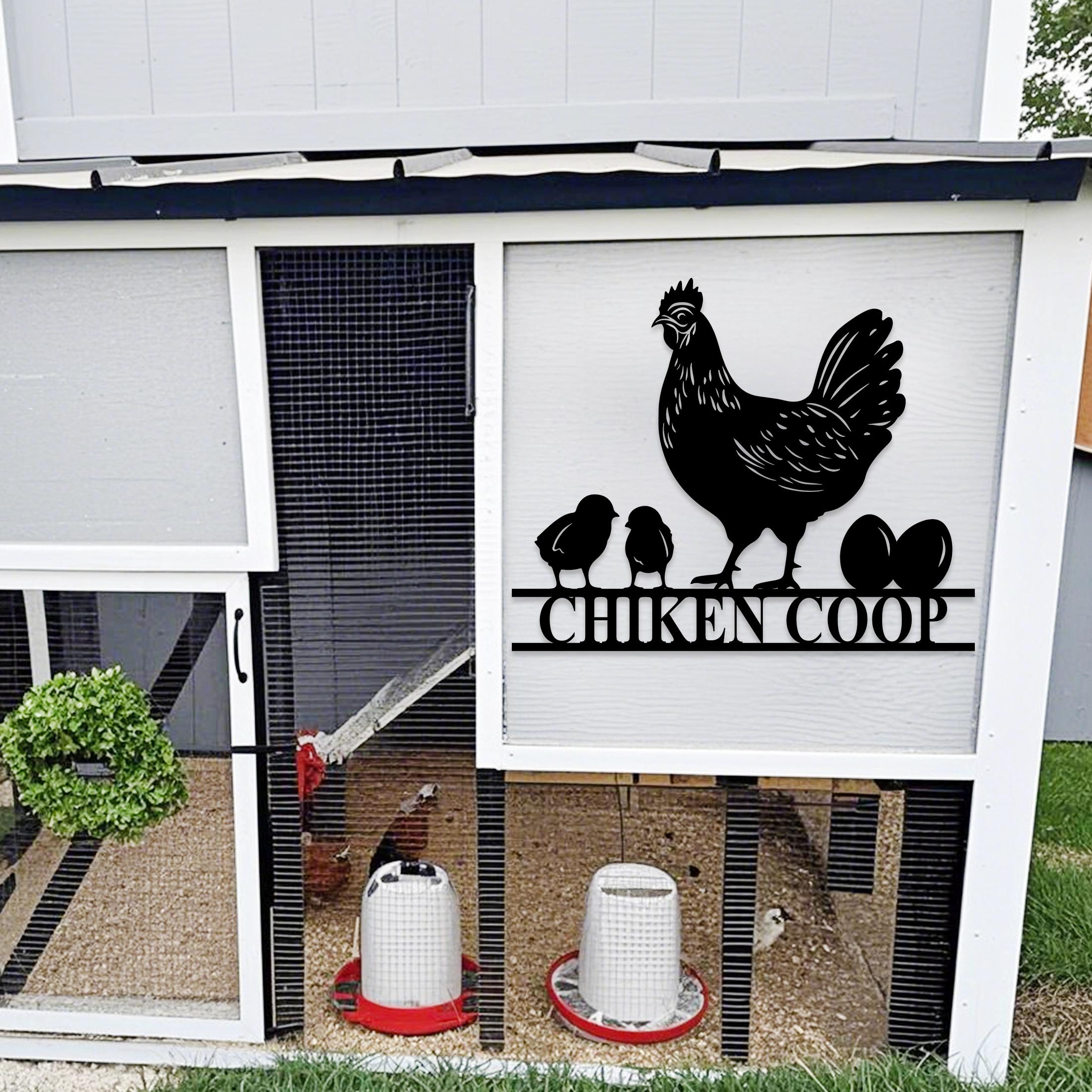Custom Chicken Farm Metal Sign, Chicken Coop Sign, Personalized Chicken ...