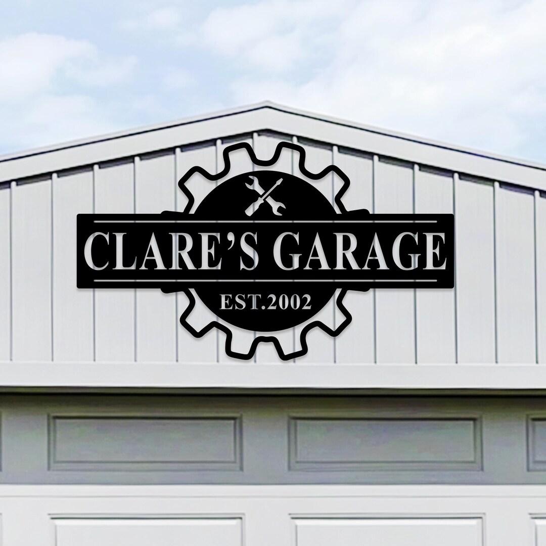 Gift for Men,personalized Garage Metal Wall Art,dad Man Cave,workshop ...