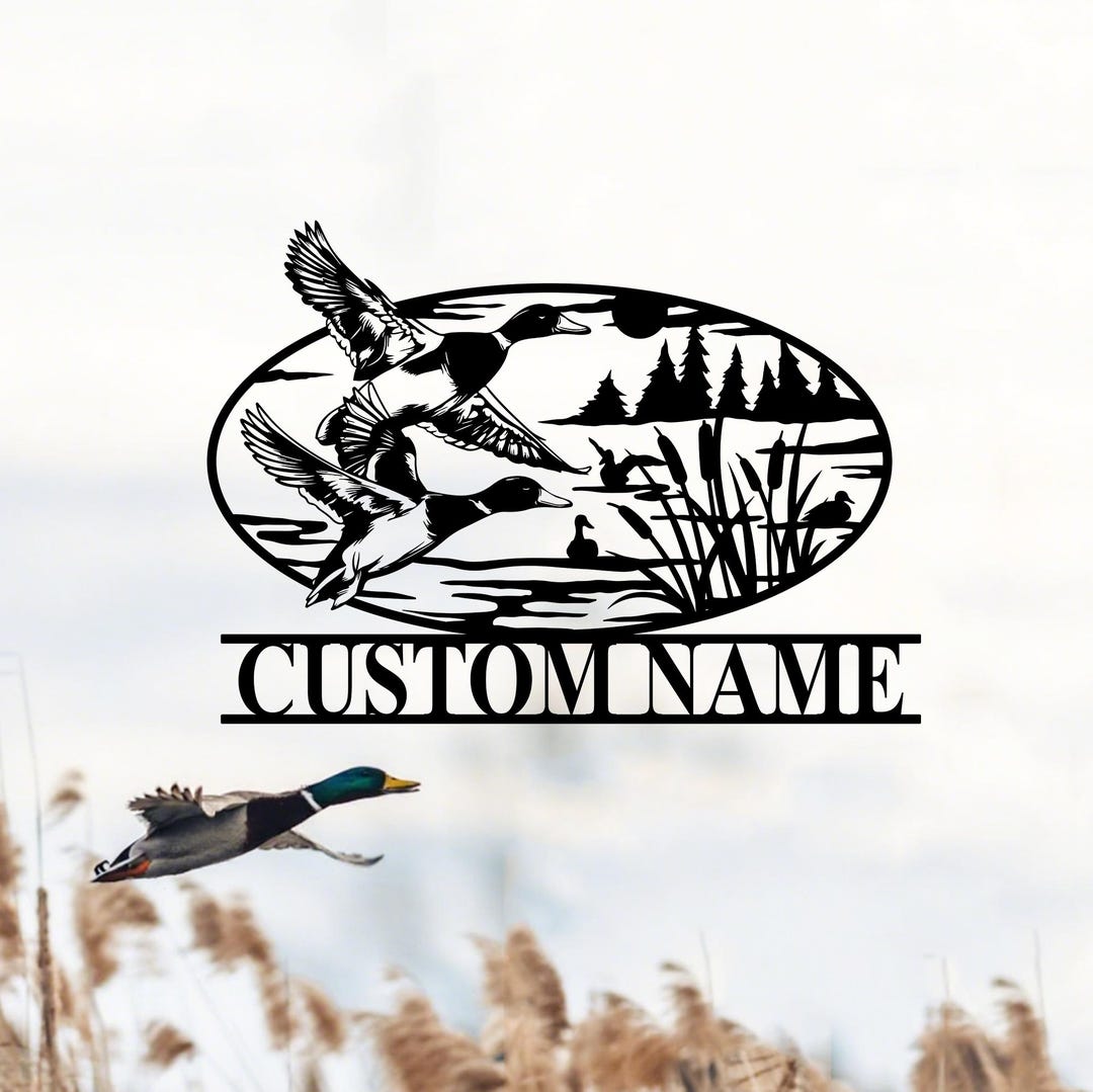 Custom Duck Hunting Name Sign,hunter Metal Sign,duck Metal Wall Art ...